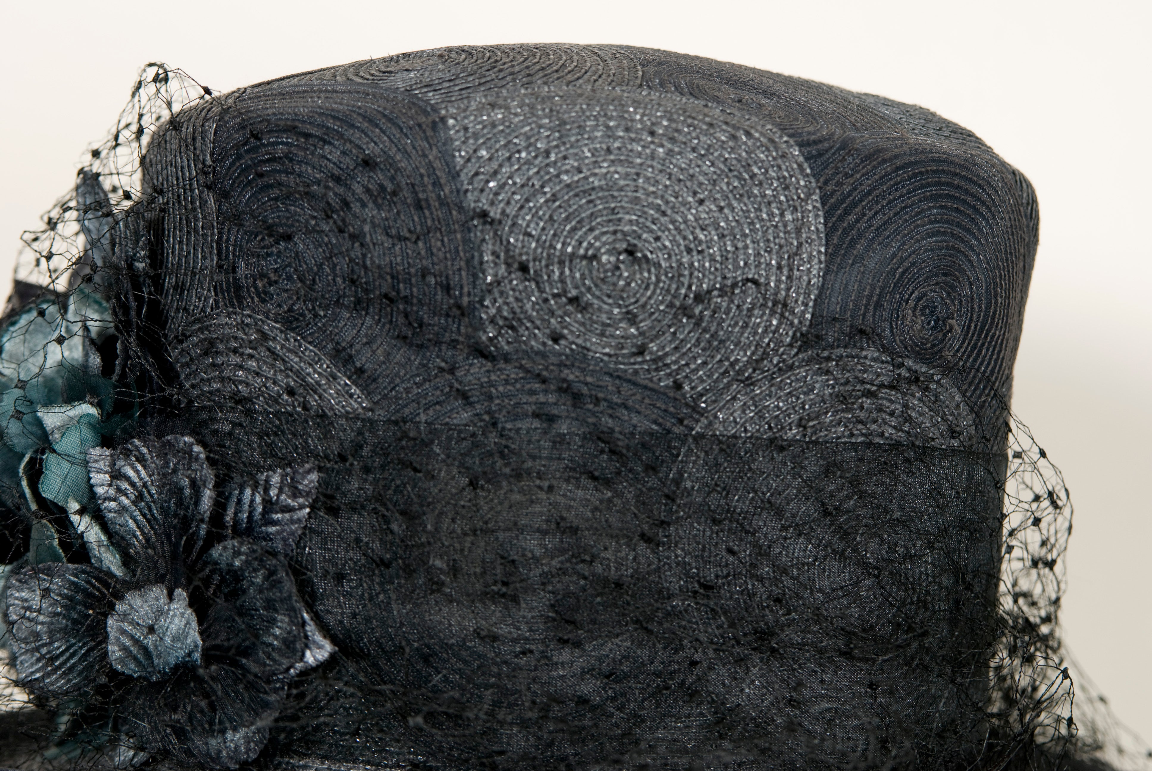 03854TPPL Top Hat, Paglina braid & horsehair braid, charcoal – Louise ...